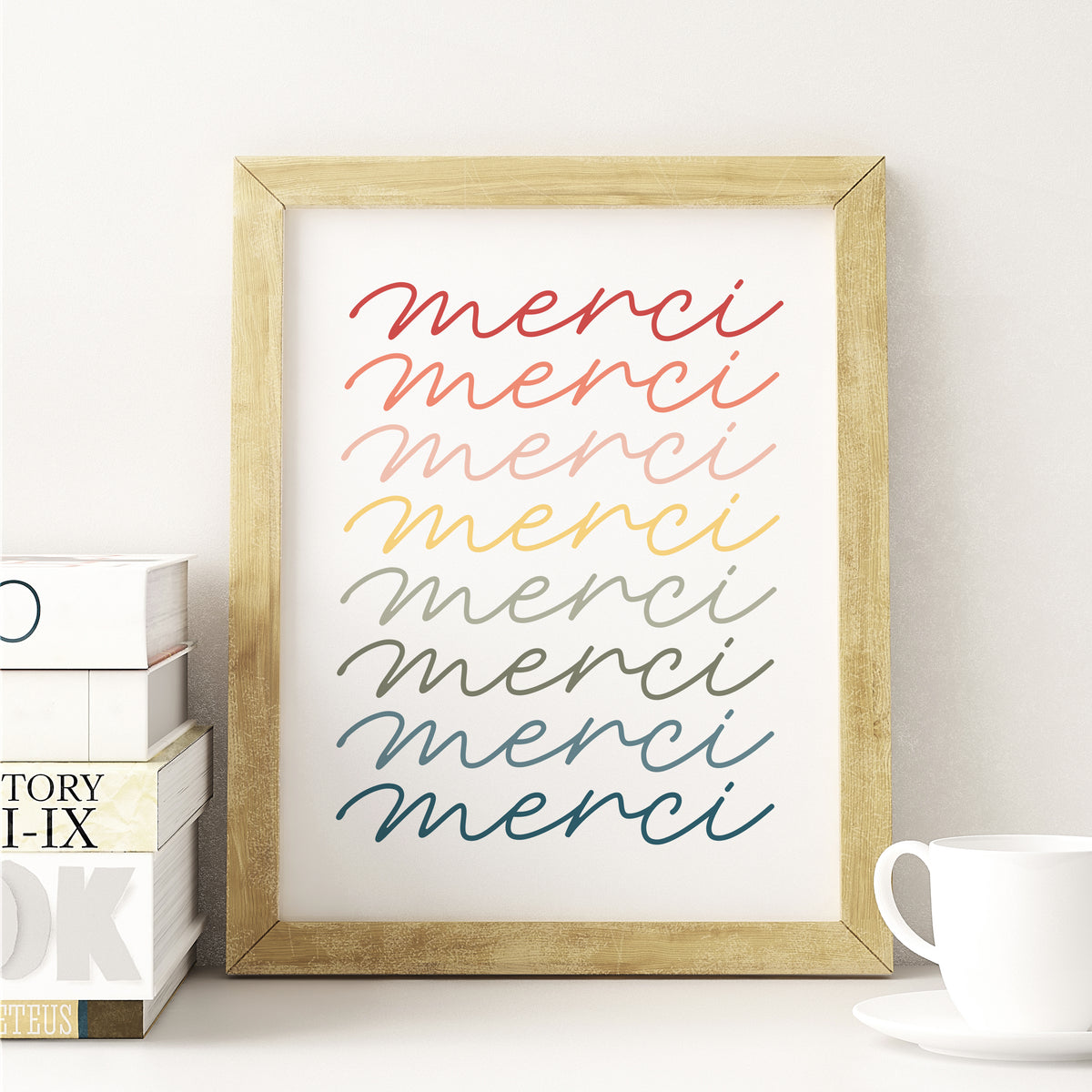 Merci En Couleur Art Print | Palmer Street Press